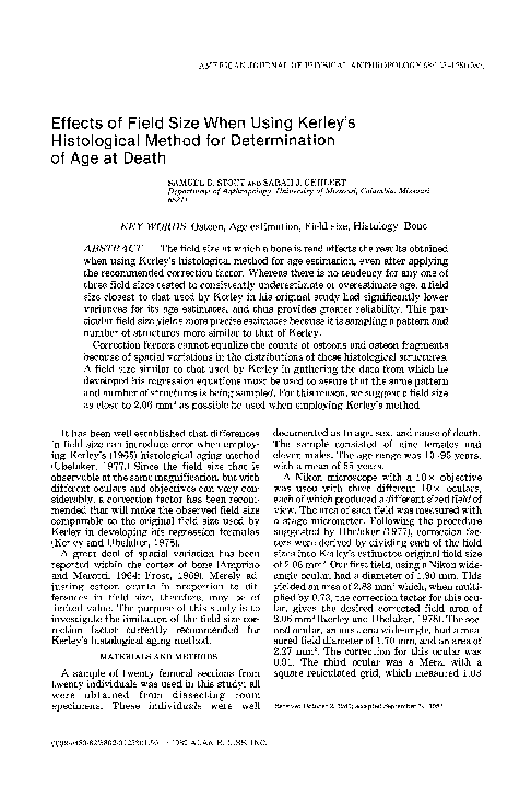 (PDF) Effects of field size when using Kerley's histological method for ...
