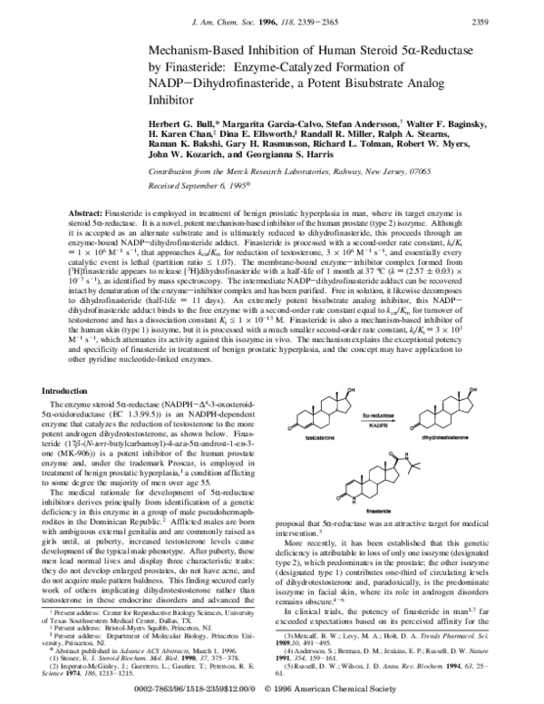 (PDF) Mechanism-Based Inhibition of Human Steroid 5α-Reductase by ...