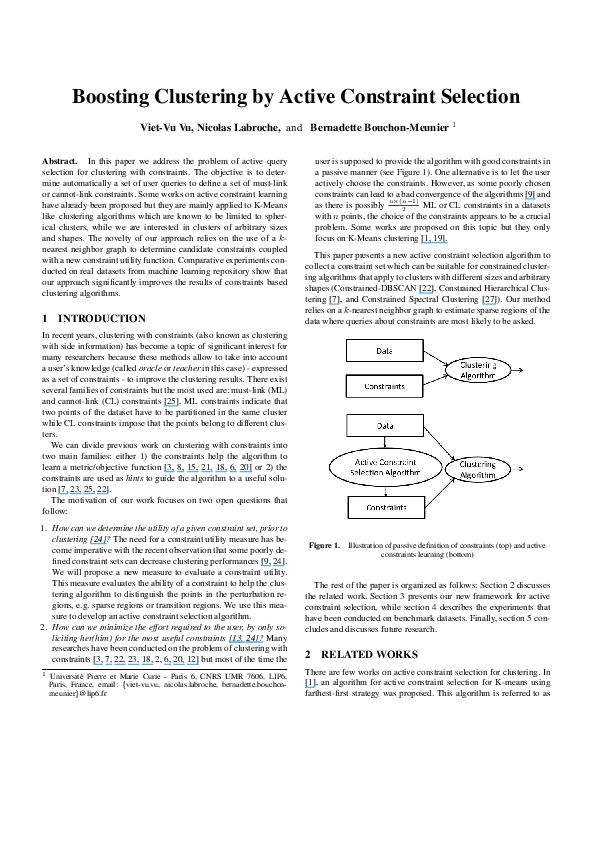 (PDF) Boosting Clustering by Active Constraint Selection