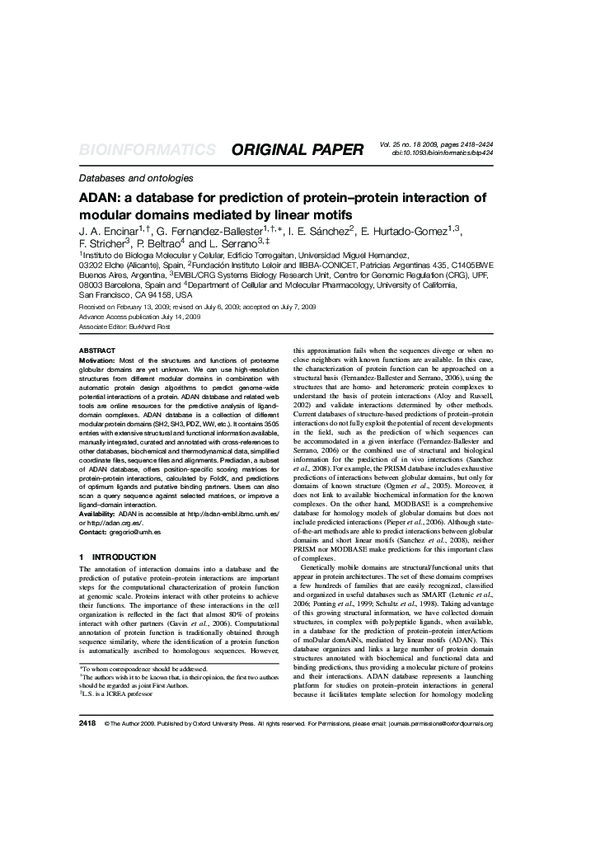 (PDF) ADAN: a database for prediction of protein-protein interaction of ...