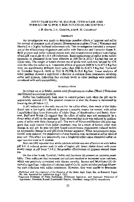 (PDF) Effects of gypsum, sulfur, terraclor and terraclor super-x for ...