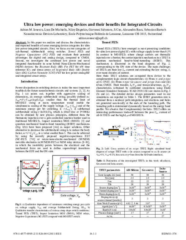 (PDF) Ultra low power: Emerging devices and their benefits for ...