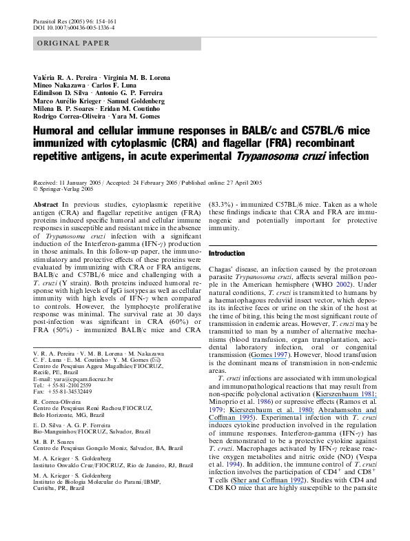 (PDF) Humoral and cellular immune responses in BALB/c and C57BL/6 mice ...