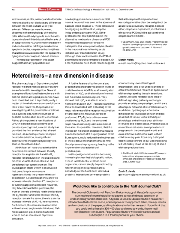 (PDF) Heterodimers – a new dimension in disease