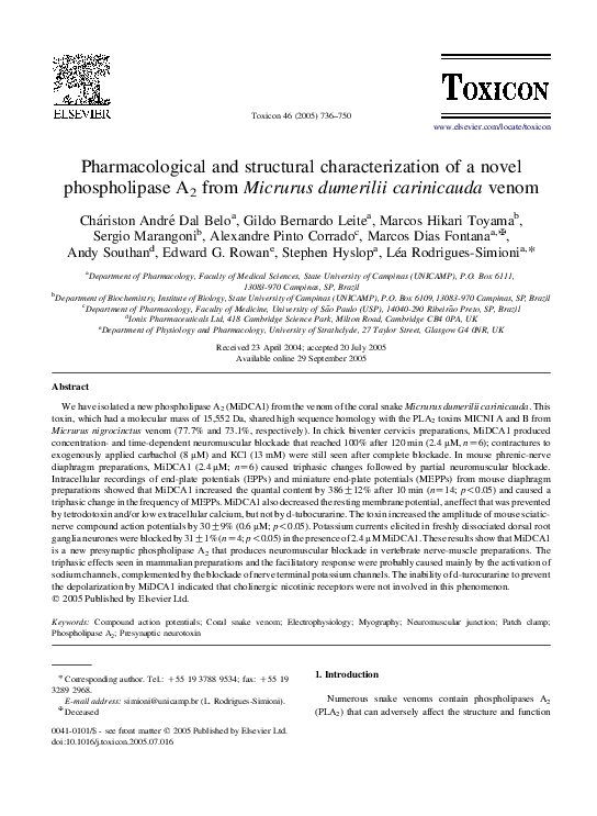 (PDF) Pharmacological and structural characterization of a novel ...