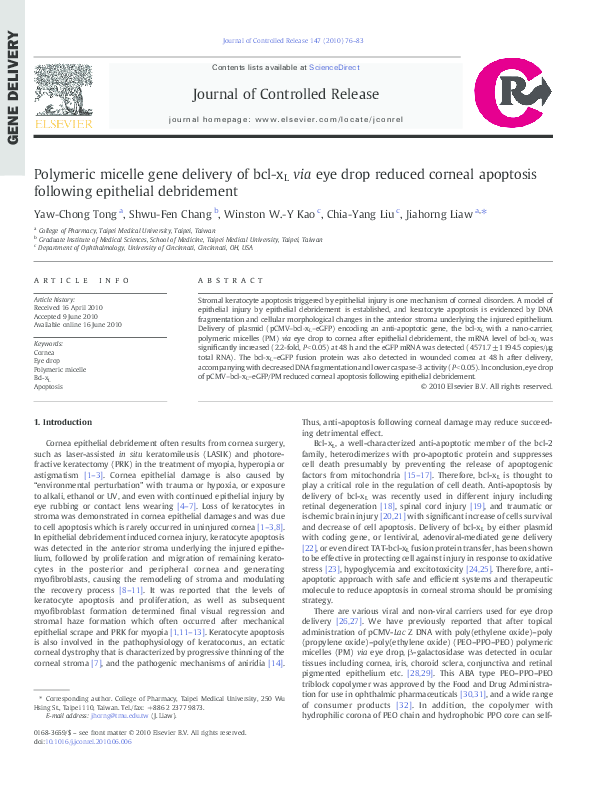 (PDF) Polymeric micelle gene delivery of bcl-xL via eye drop reduced ...