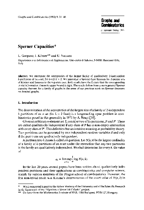 (PDF) Sperner capacities