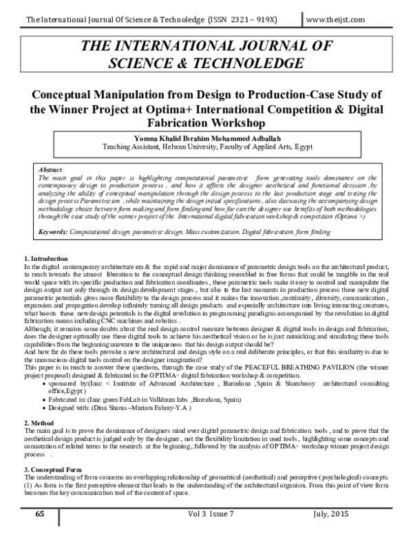 (PDF) THE INTERNATIONAL JOURNAL OF SCIENCE & TECHNOLEDGE Conceptual ...