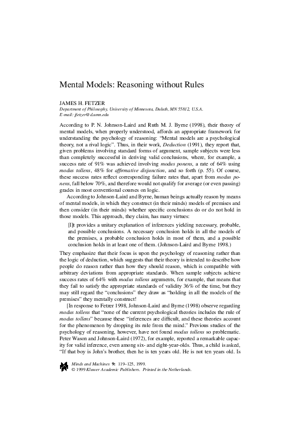 (PDF) The New Paradigm and Mental Models | Mike Oaksford - Academia.edu