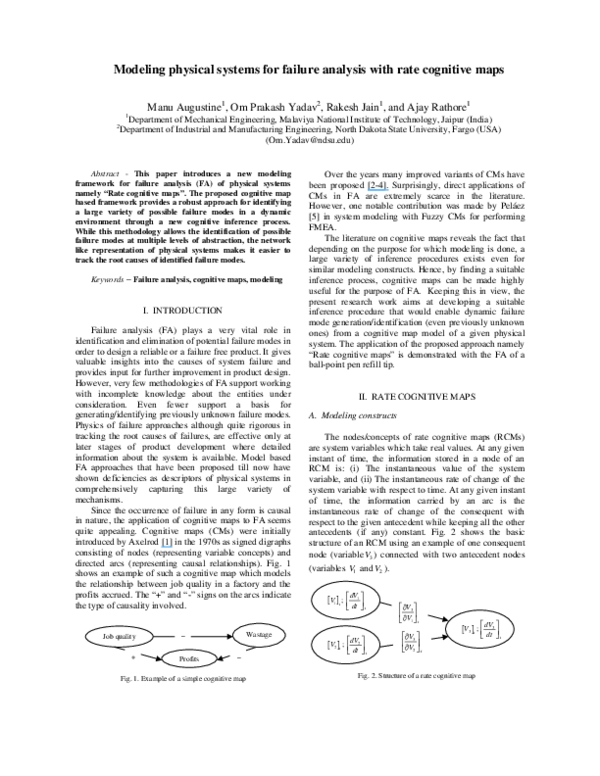(PDF) Modeling physical systems for failure analysis with rate cognitive maps