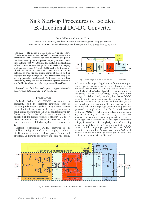 (PDF) Safe start-up procedures of isolated bi-directional DC-DC converter