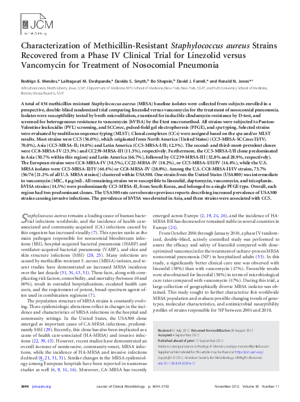 Pdf Characterization Of Methicillin Resistant Staphylococcus Aureus Associated With Nosocomial