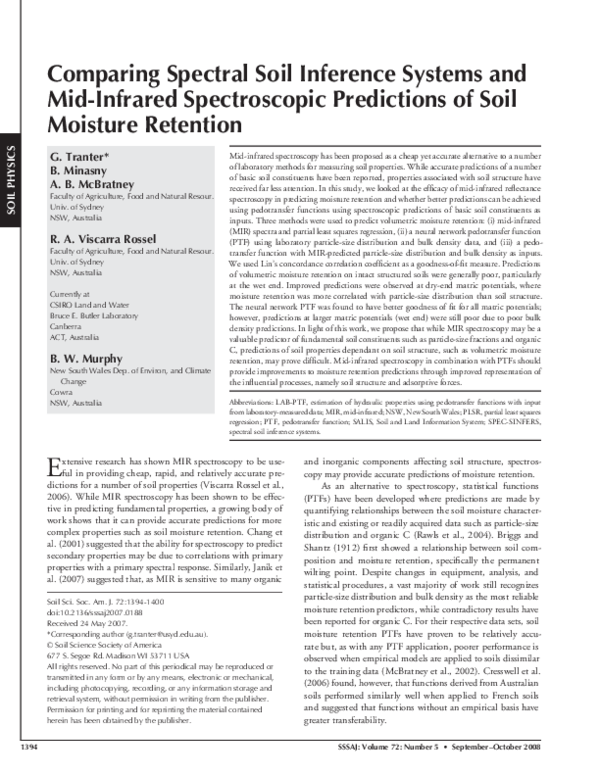 (PDF) Predicting Soil Organic Carbon Contents in Archived Soils Using Mid-Infrared Spectroscopy ...