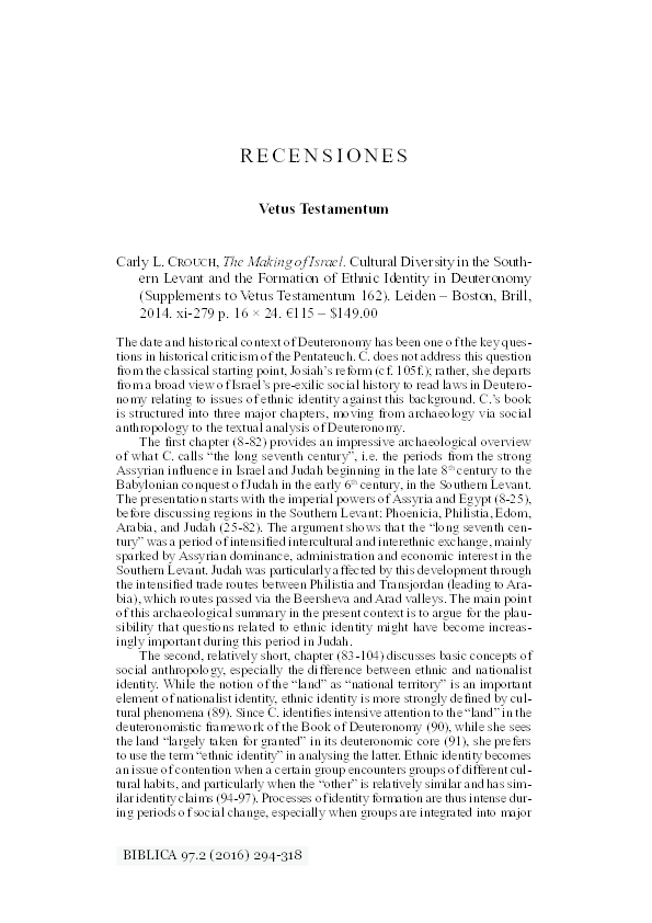 (PDF) Review of: Carly L. Crouch, The Making of Israel: Cultural ...