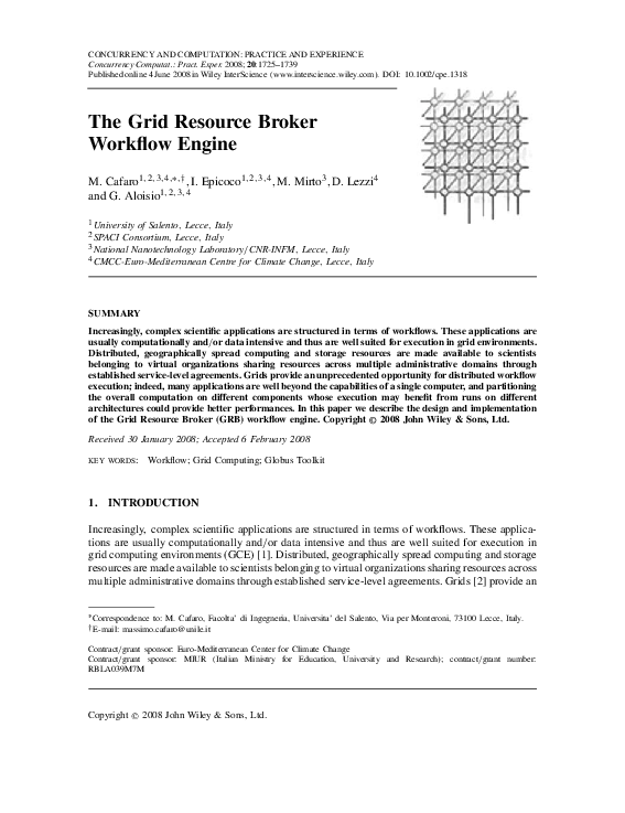 (PDF) The Grid Resource Broker workflow engine