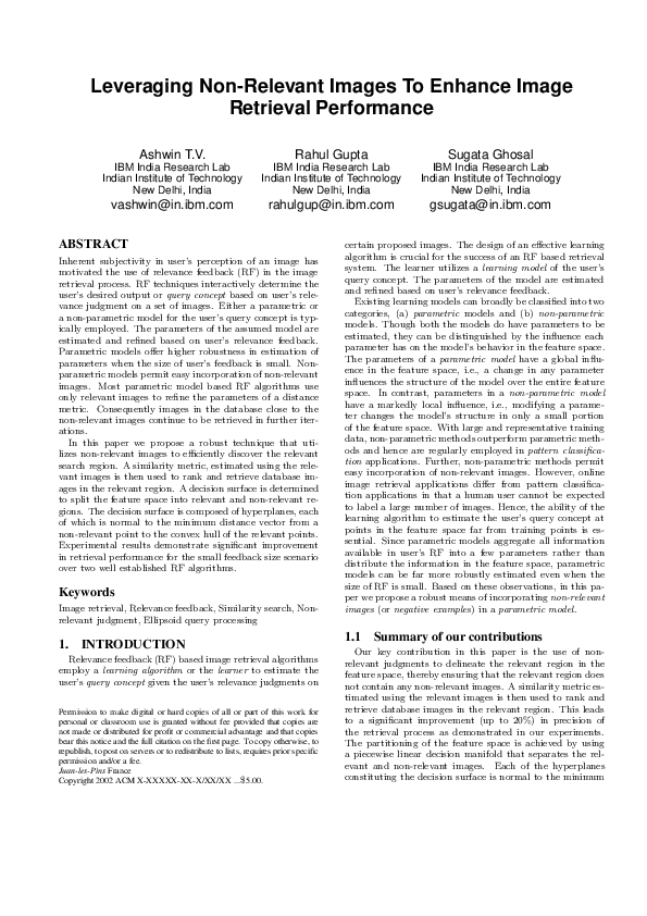 (PDF) Leveraging non-relevant images to enhance image retrieval performance