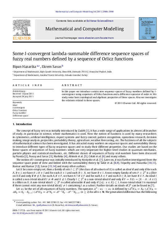 Pdf Generalized Difference Cesaro Sequence Spaces Of Fuzzy Real Numbers Defined By Orlicz