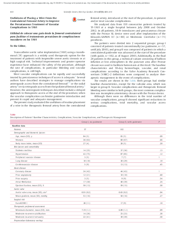 (PDF) Usefulness of Placing a Wire From the Contralateral Femoral ...