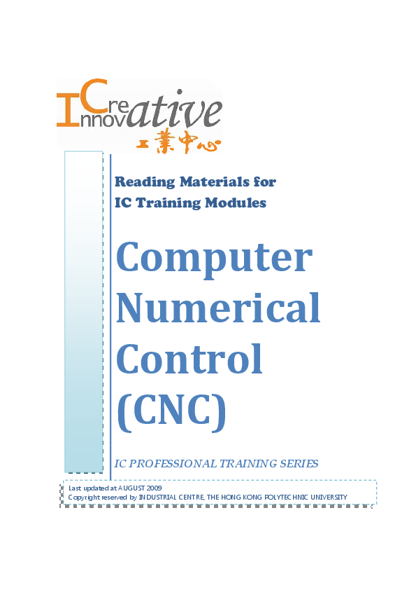 (PDF) Computer Numerical Control (CNC) IC PROFESSIONAL TRAINING SERIES