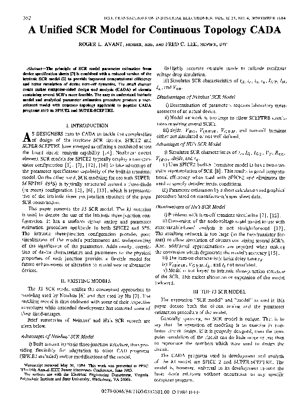 (PDF) A Unified SCR Model for Continuous Topology CADA