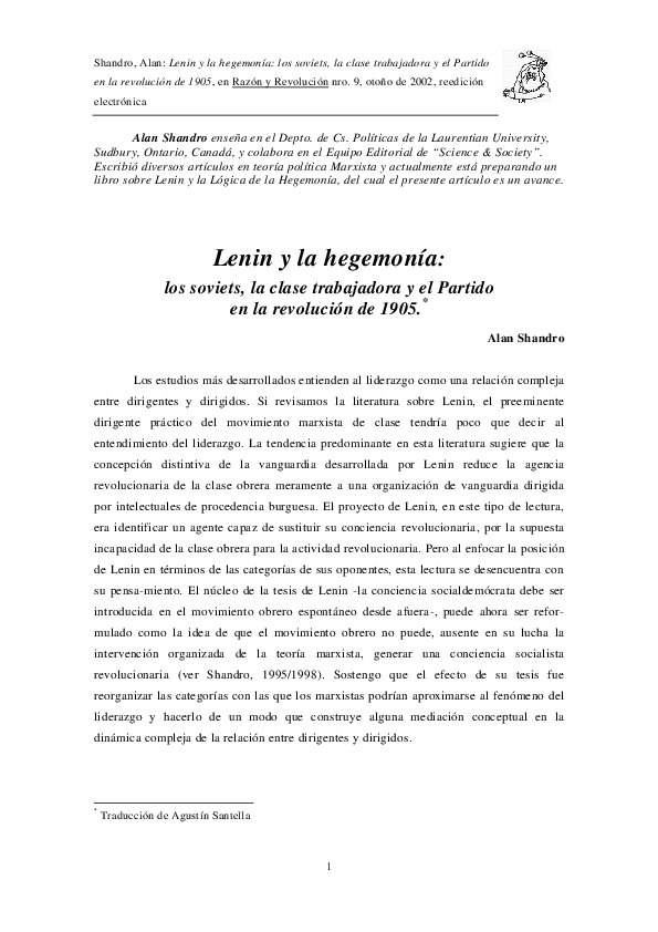 (PDF) los soviets, la clase trabajadora y el Partido en la revolución ...