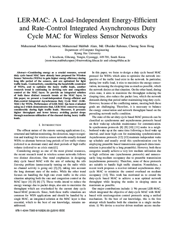 (PDF) LER-MAC: A Load-independent Energy-efficient and Rate-control Integrated Asynchronous Duty ...