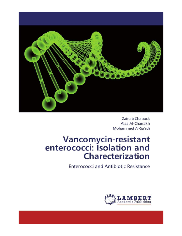 (PDF) Vancomycin-Resistant Enterococci: Isolation, Characterization ...