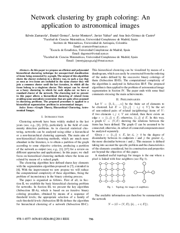 Pdf Network Clustering By Graph Coloring An Application To