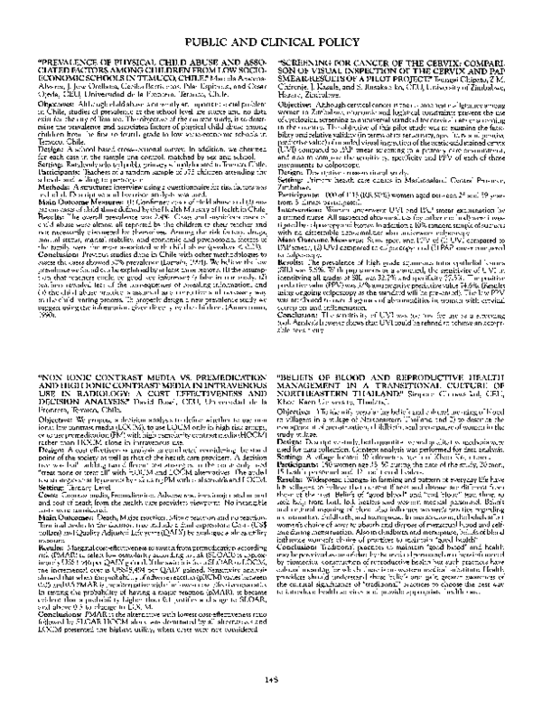 (PDF) Screening for cancer of the cervix: Comparison of visual ...