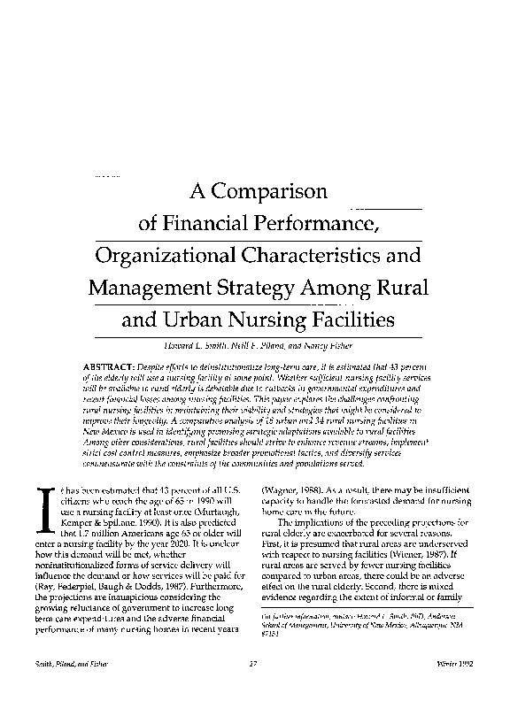 (PDF) A Comparison of Financial Performance, Organizational ...