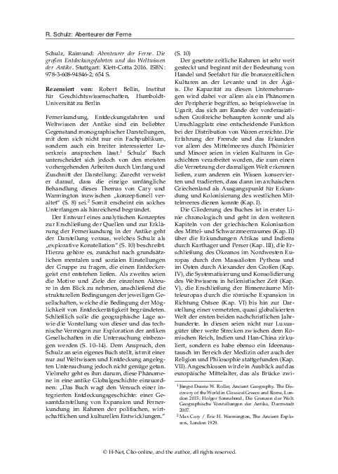 (PDF) Rez: Raimund Schulz, Abenteurer der Ferne (2016)