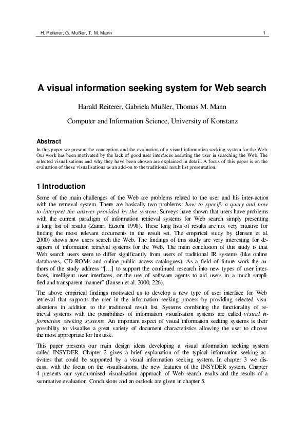(PDF) A visual information seeking system for Web search