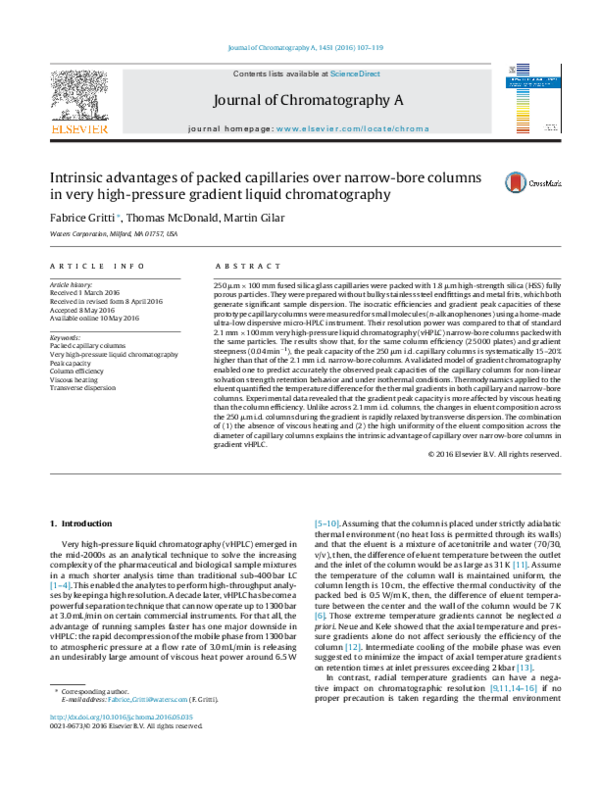 (PDF) Intrinsic advantages of packed capillaries over narrow-bore ...