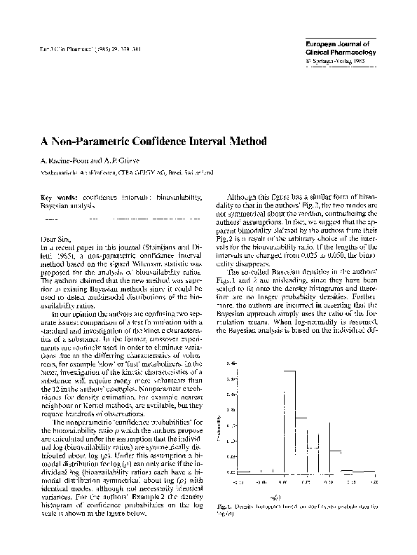 (PDF) A non-parametric confidence interval method | Amy Racine ...