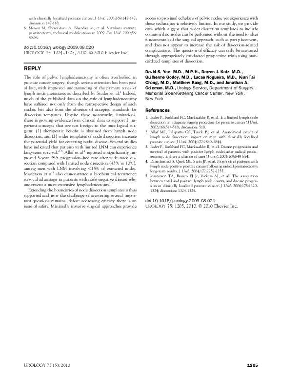Pdf Extended Pelvic Lymph Node Dissection In Robotic Assisted Radical