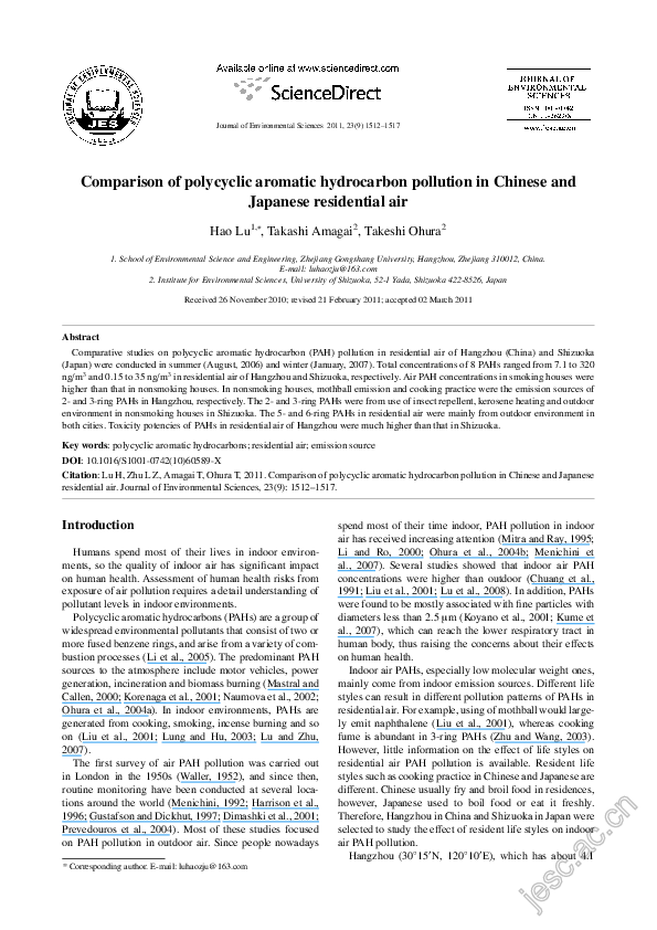 (PDF) Comparison of Polycyclic Aromatic Hydrocarbons Levels in Sludges from Municipal and ...