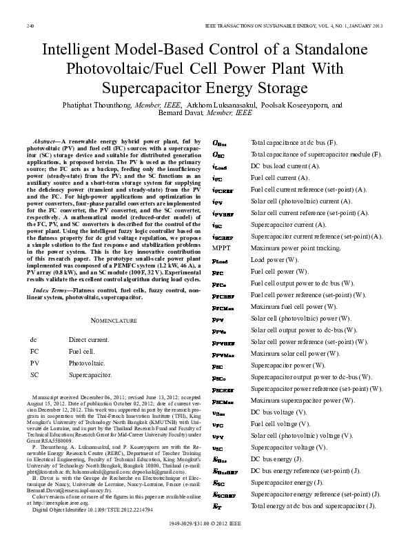Pdf Fuzzy Logic Based Dc Bus Voltage Control Of A Stand Alone