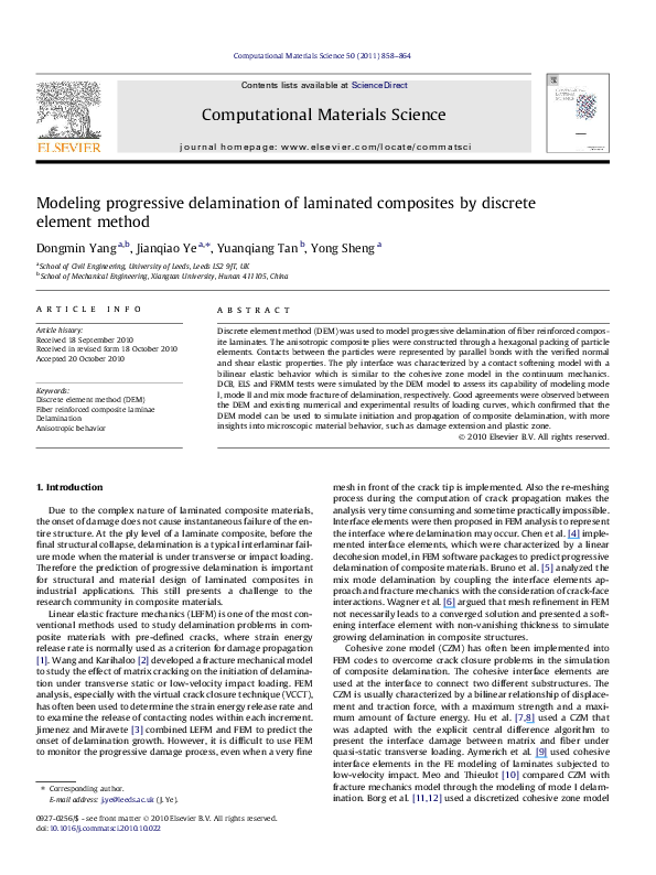 (PDF) Modeling progressive delamination of laminated composites by ...