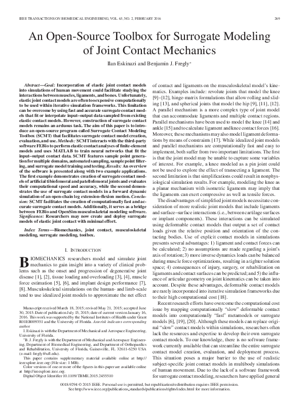 Pdf An Open Source Toolbox For Surrogate Modeling Of Joint Contact