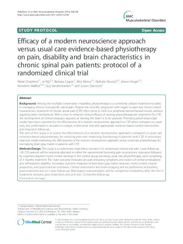 (PDF) Efficacy of a modern neuroscience approach versus usual care ...