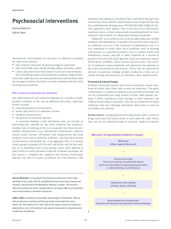 (PDF) Psychosocial interventions