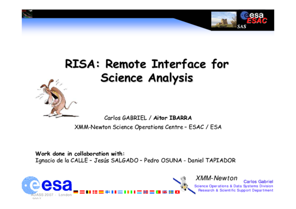 (PDF) RISA: Remote Interface for Science Analysis