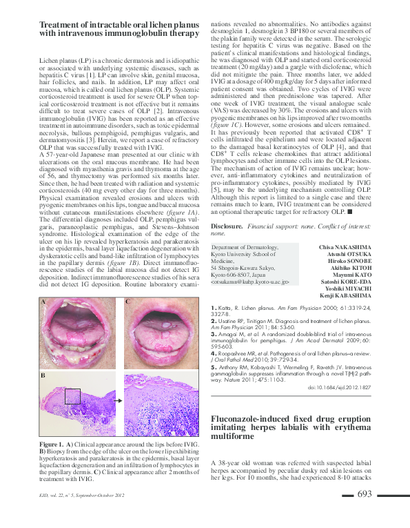 (PDF) Fluconazole-induced fixed drug eruption imitating herpes labialis ...