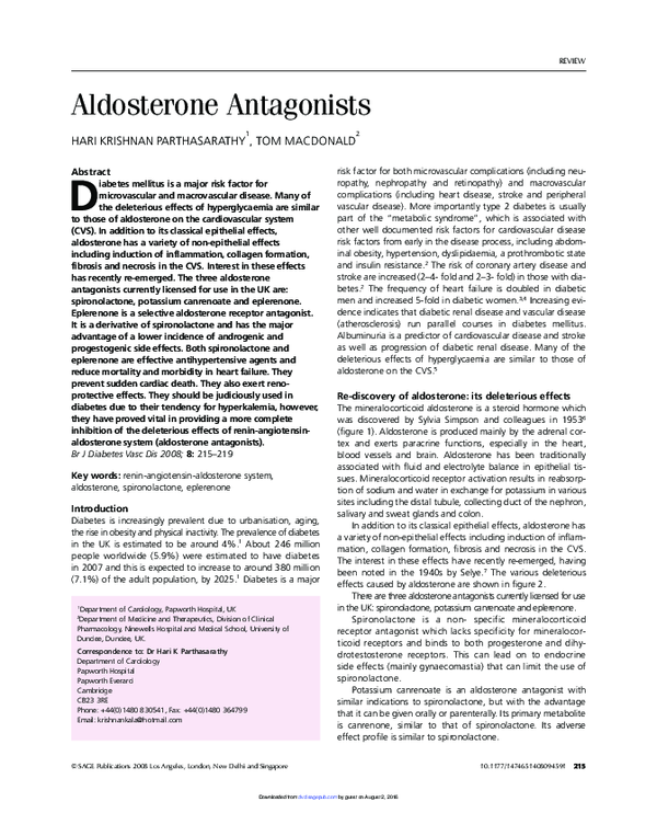 (PDF) Review: Aldosterone Antagonists