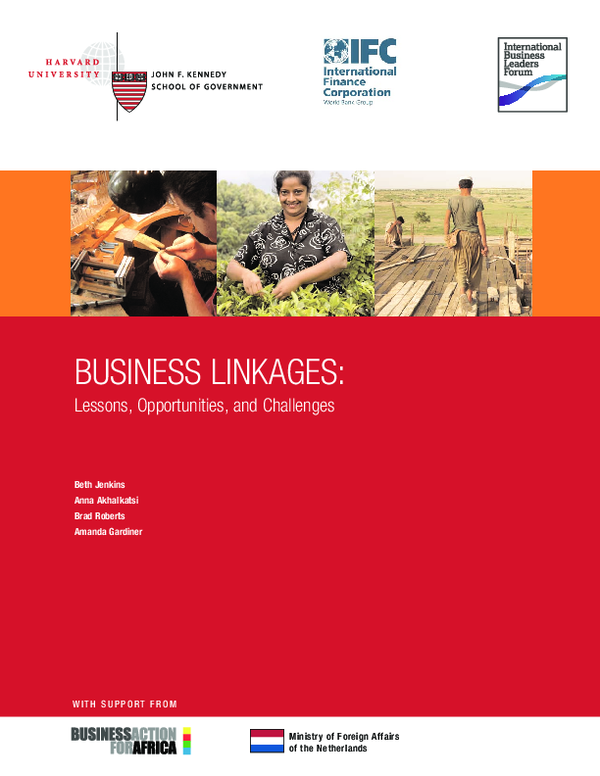(PDF) BUSINESS LINKAGES: Lessons, Opportunities, and Challenges