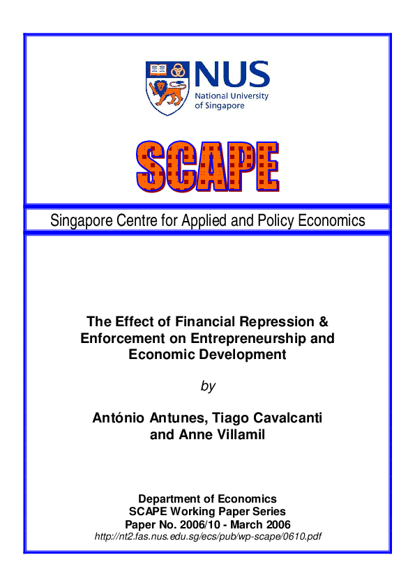 (PDF) The effect of financial repression and enforcement on ...