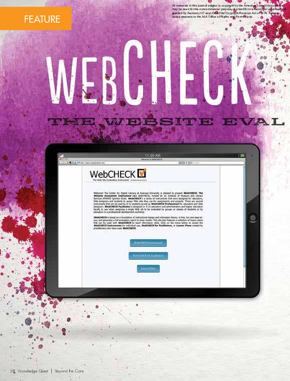 (PDF) WebCHECK: The Website Evaluation Instrument
