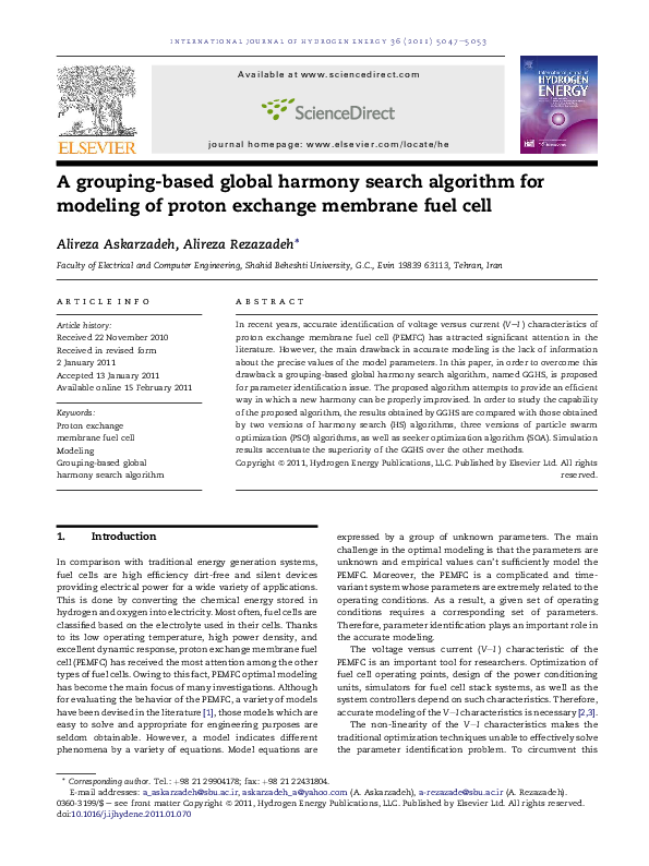 (PDF) A grouping-based global harmony search algorithm for modeling of proton exchange membrane ...