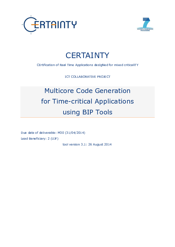 (PDF) Multicore Code Generation for Time-critical Applications using ...