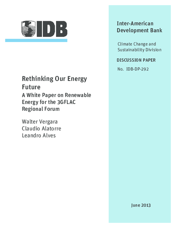 (PDF) Rethinking Our Energy Future A White Paper on Renewable Energy ...